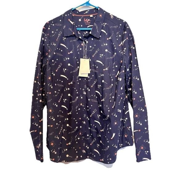 Boden | Tops | Boden Classic Button Up Top 8r Blue Pink Astronomy ...